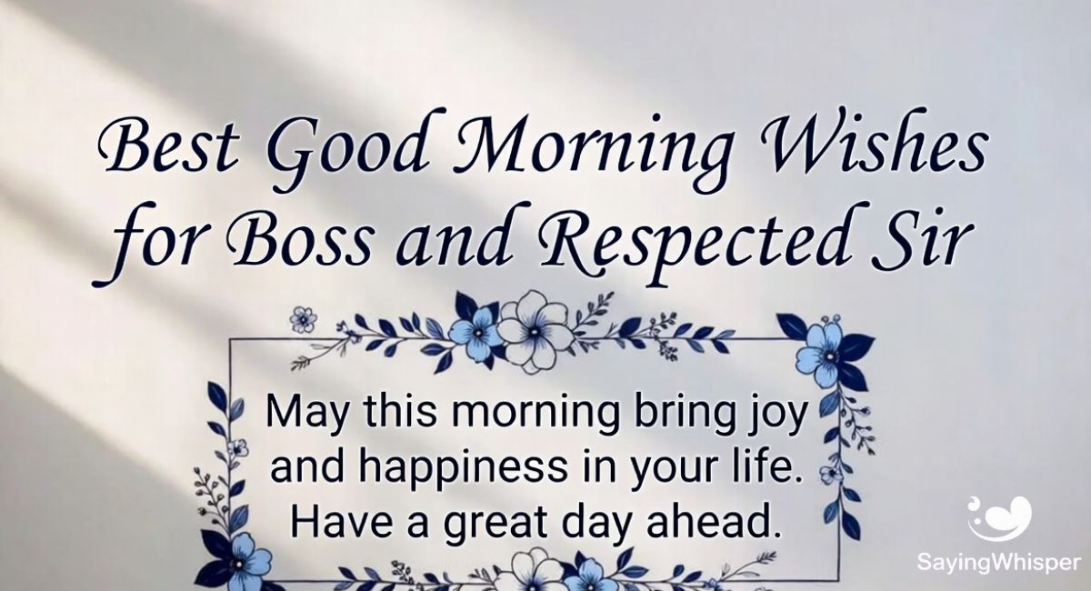 240+ Best Good Morning Wishes for Sir with Honor & Grace